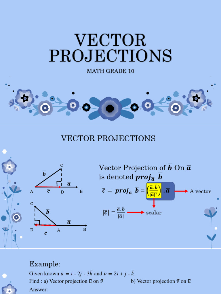VECTOR PROJECTIONS | PDF