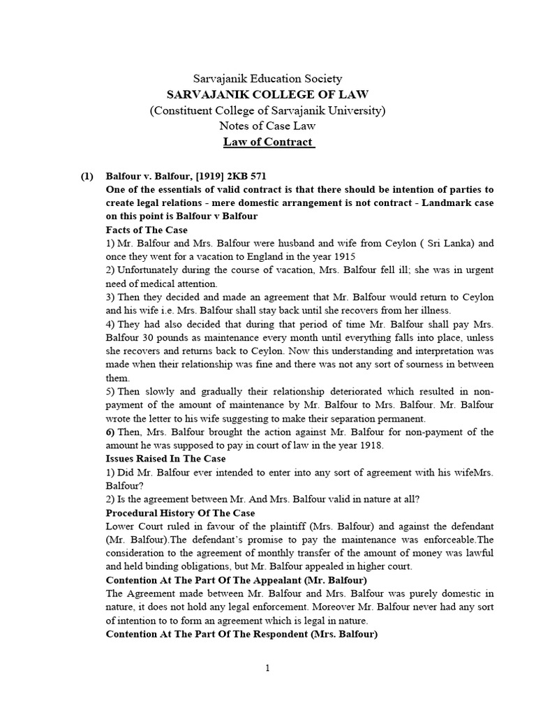 Contract - Case Law | PDF | Damages | Lawsuit