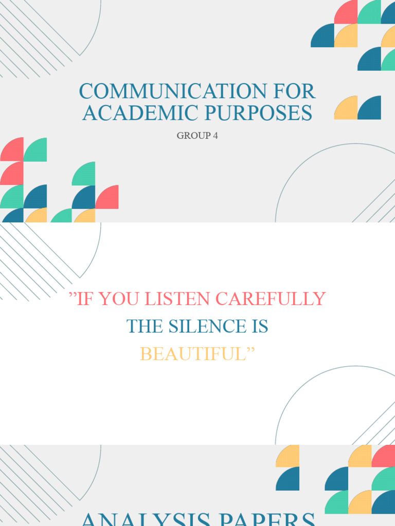 Purposive Communication Communcation For Academic Presentation | PDF ...