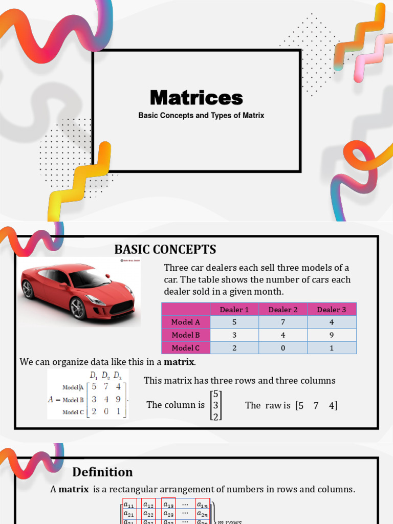 1.matrices (Basic and Type) | PDF | Matrix (Mathematics) | Mathematical Analysis