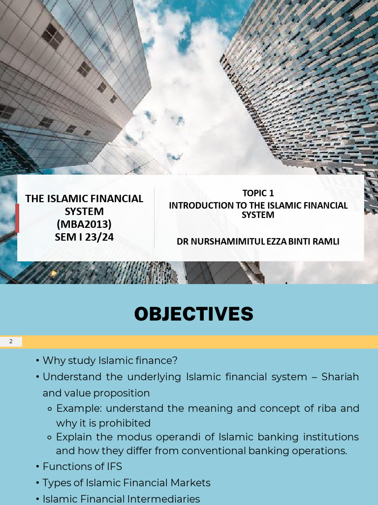 1 - Introduction To The Islamic Financial System | PDF | Islamic ...