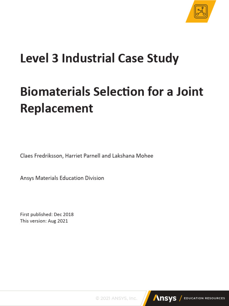 Biomaterials Selection For A Joint Replacement CASBJREN21 | PDF ...