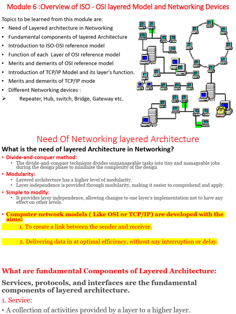 FCHN-Module 6 - Overview of ISO - OSI Model and Networking Devices - 2022 | PDF | Osi Model ...