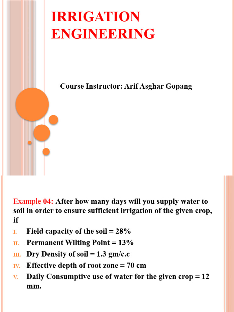 Lec 08 | PDF | Water | Irrigation