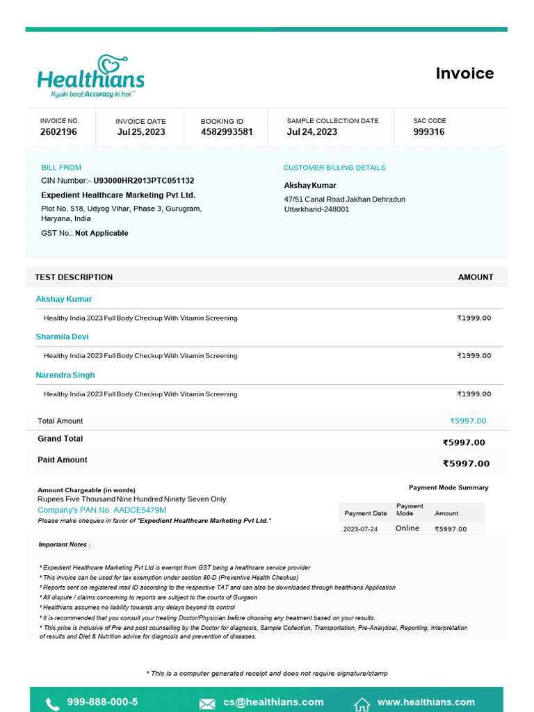 Invoice111 | PDF | Invoice | Physical Examination