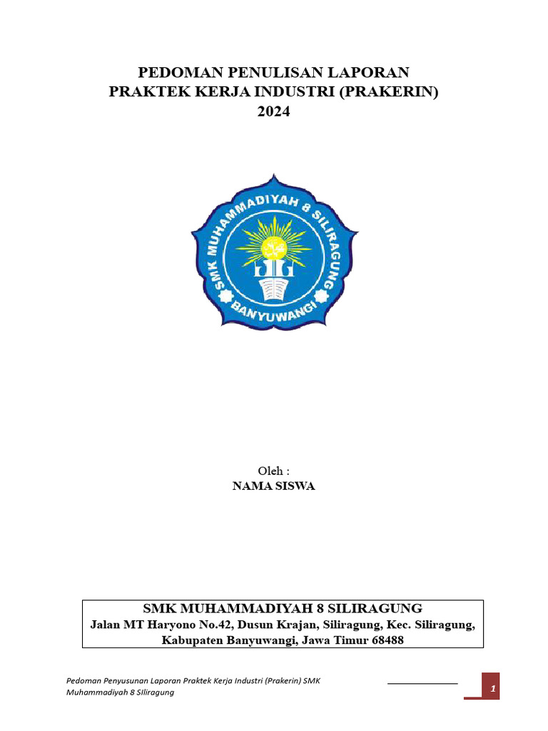 Pedoman Penulisan Laporan Prakerin | PDF