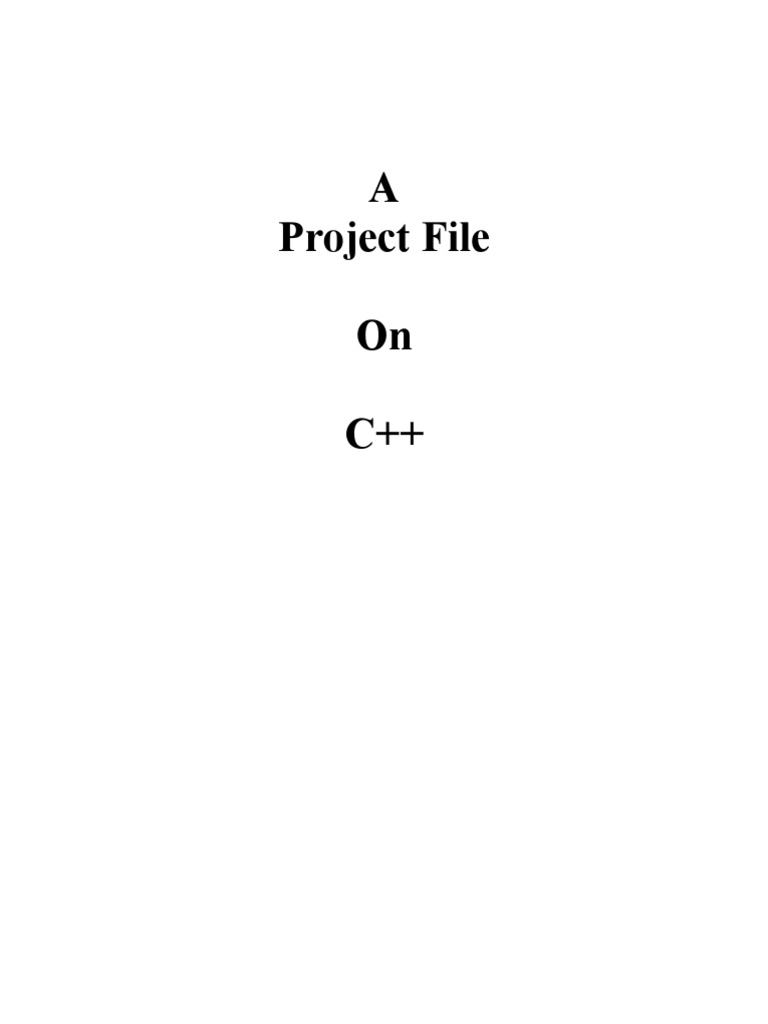 Project File On C++ | PDF | Subroutine | Command Line Interface