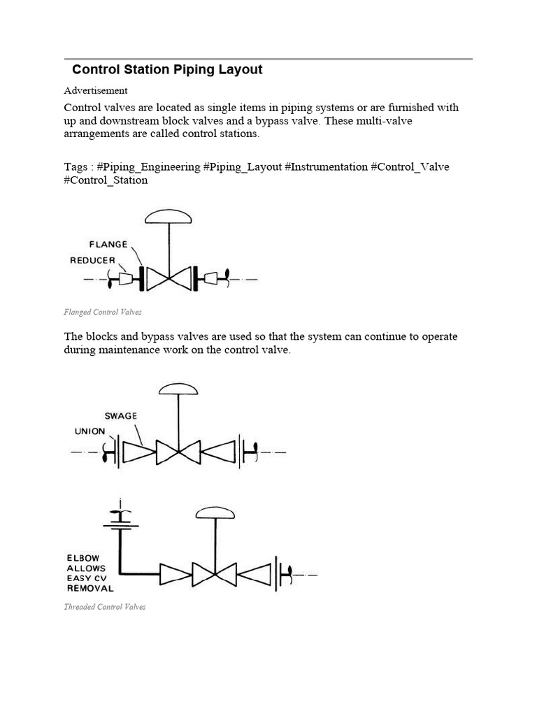 Control Station Piping Layout | PDF