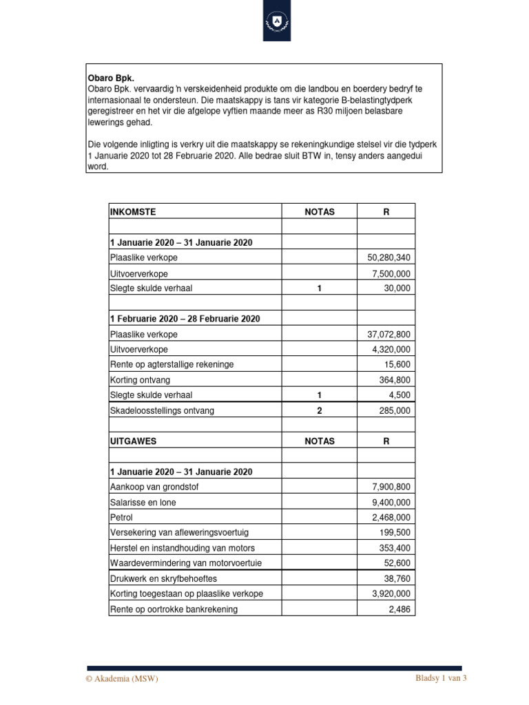 Deurlopende Assessering - Vraag - DA 1 - 2021 | PDF