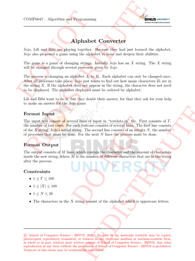 Prob D | PDF | String (Computer Science) | Computing
