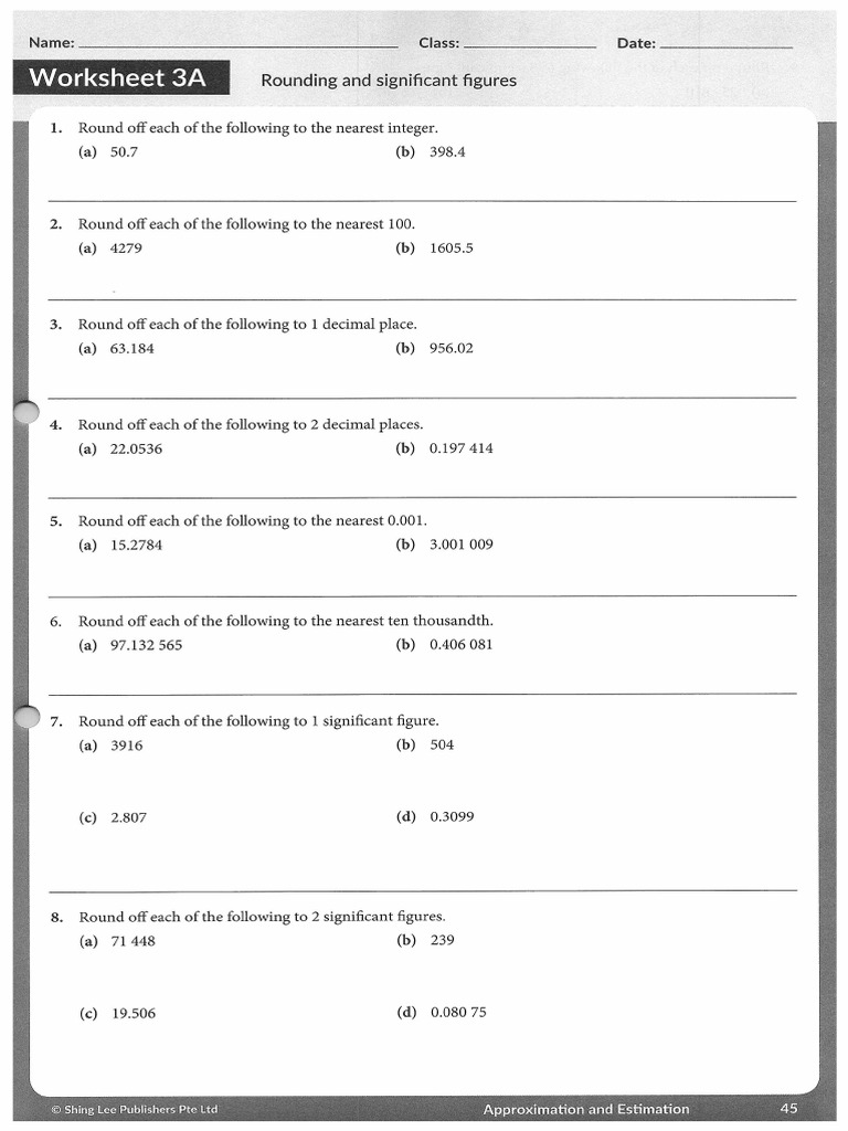 TMWB-1A-03.Rounding and Significant Figures | PDF