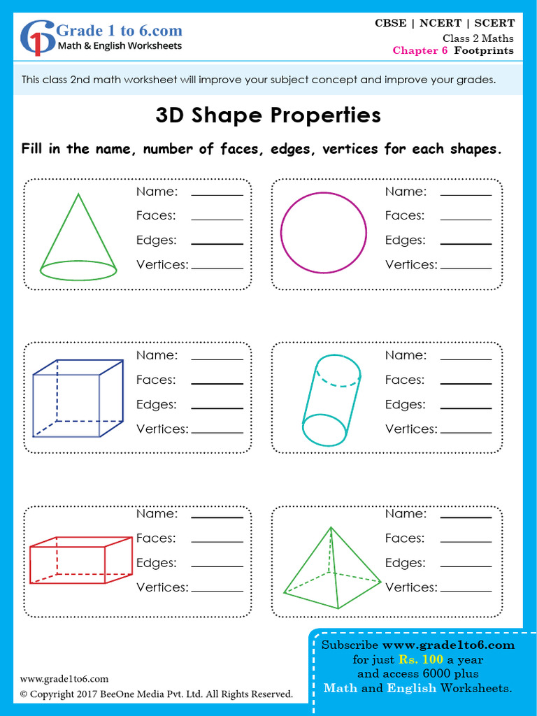 3D Shape Properties | PDF | Home & Garden