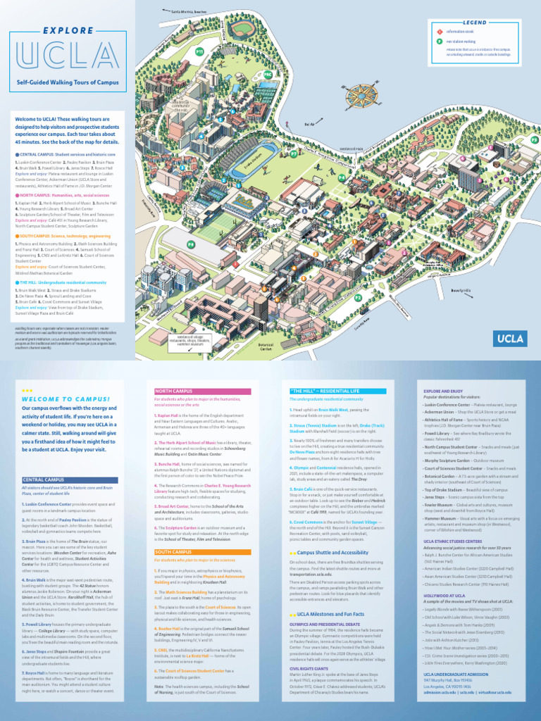 UCLA Self Guided Walking Tour 1 | PDF | University Of California