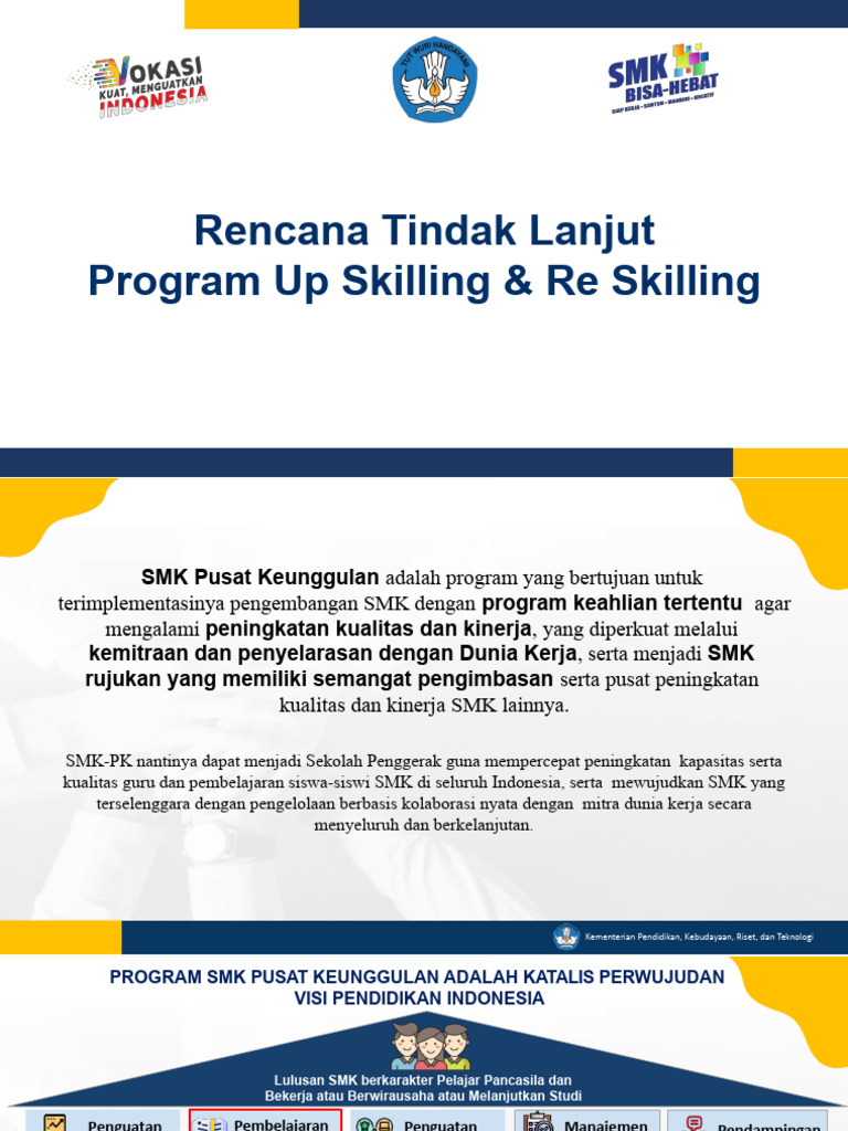 Rencana Tindak Lanjut Program Up Skilling & Re Skilling | PDF