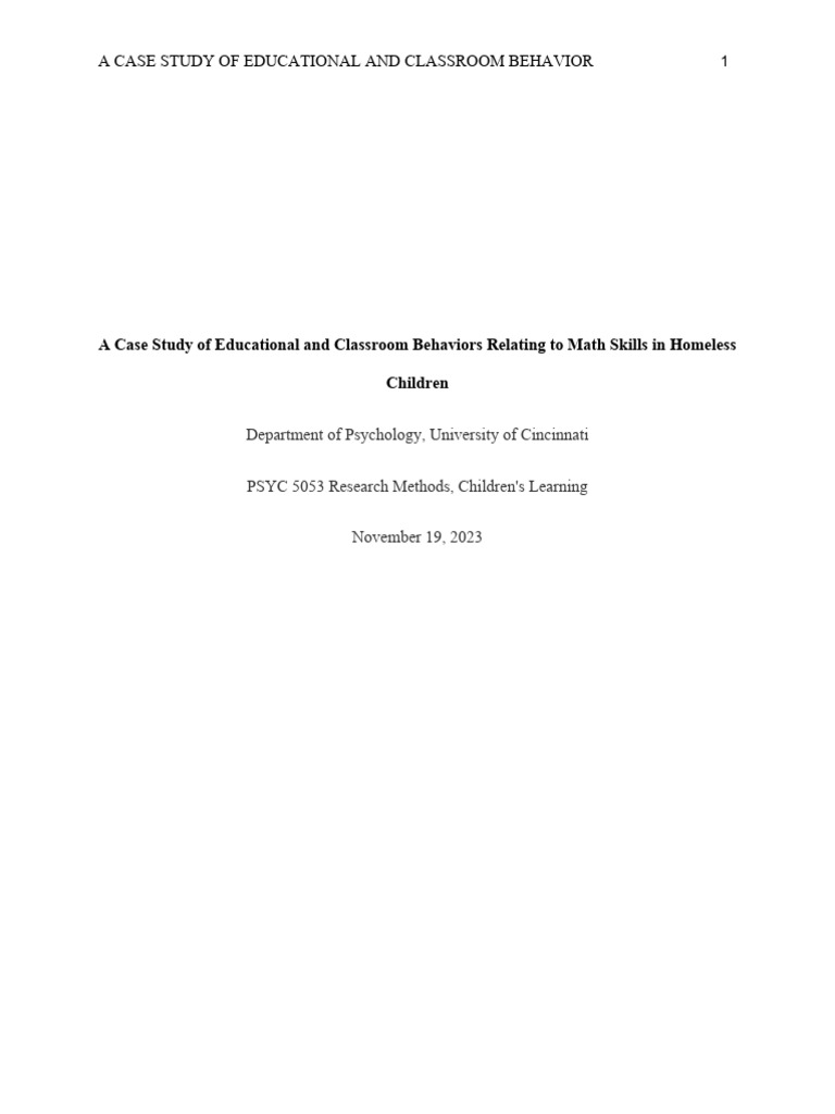 Case Study | PDF | Learning | Behavior