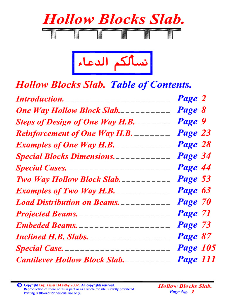 (Slabs) Hollow Blocks Slabs. | PDF