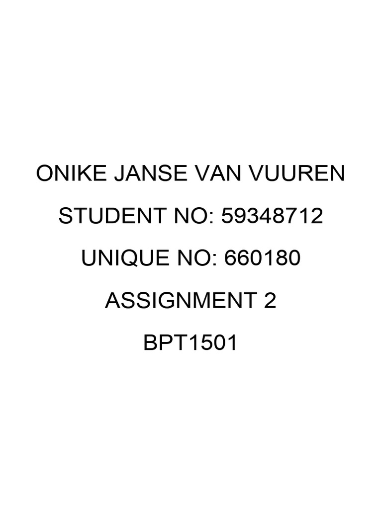 BPT1501 - Assignment 2 - Case Study | PDF | Learning | Disciplines