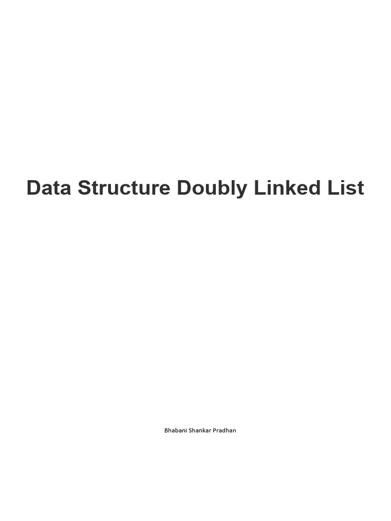 Data Structure Doubly Linked List | PDF