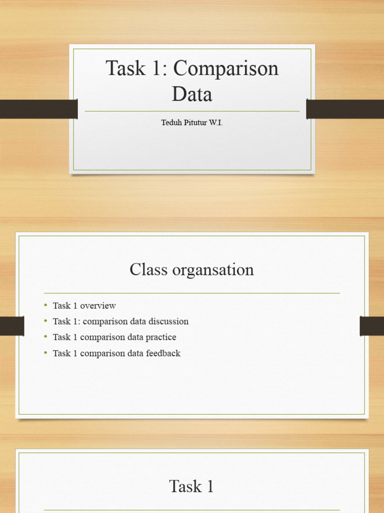 Task 1 Comparison Data | PDF | Pie Chart | Information