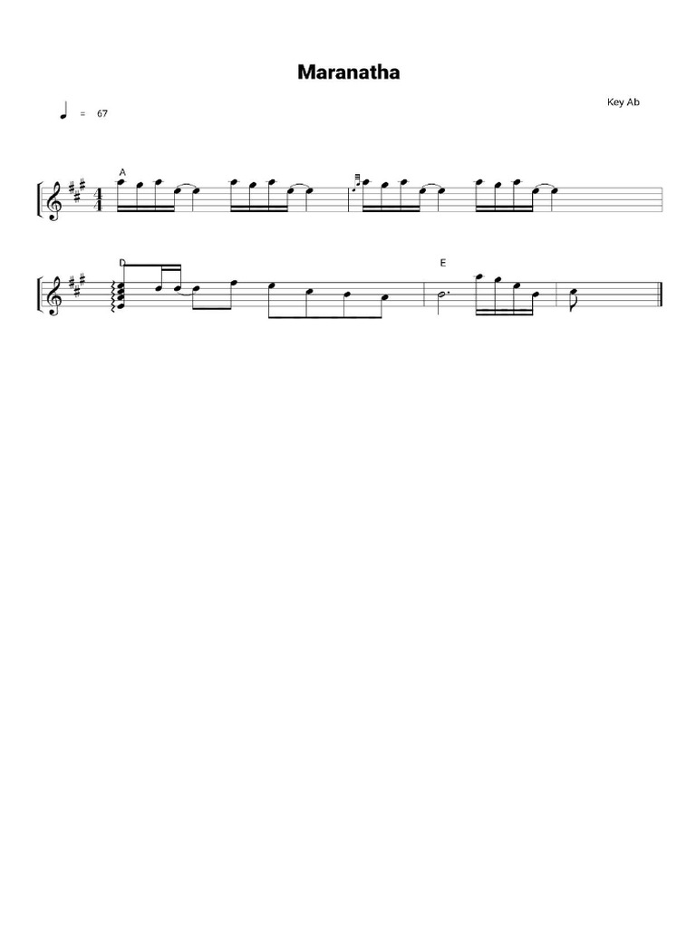 Sheet Maranatha | PDF