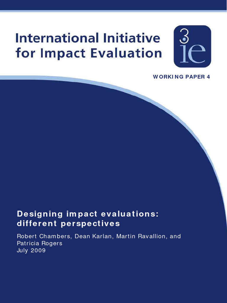 Designing Impact Evaluations Different P | PDF