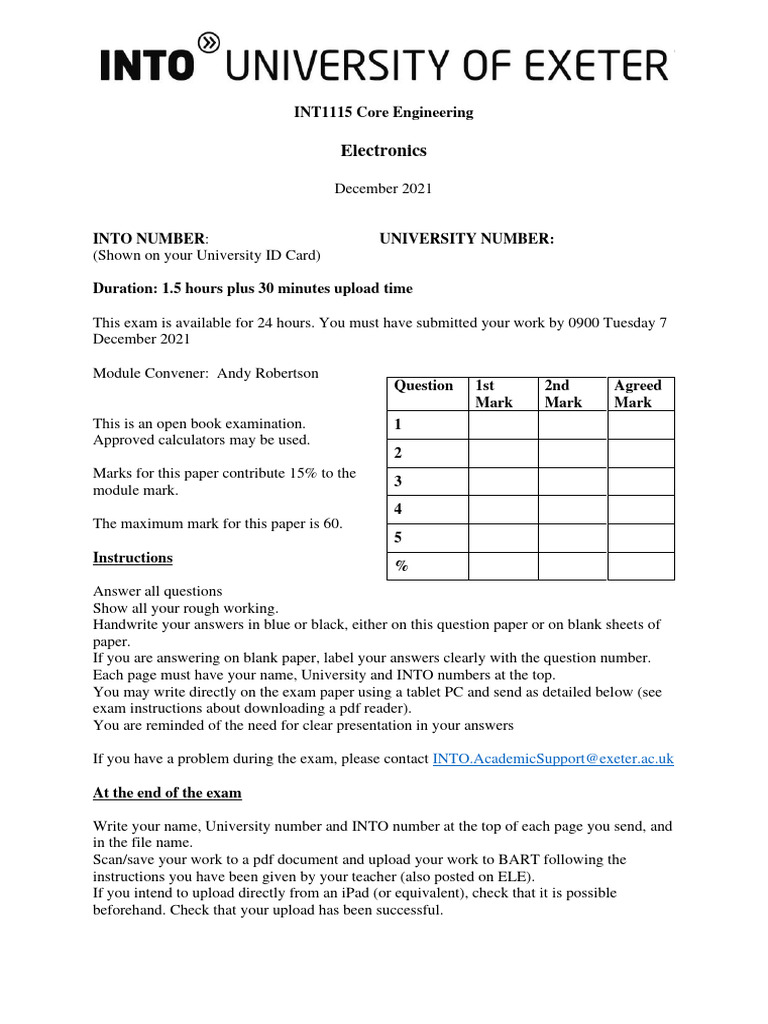 1115 Electronics Final | PDF