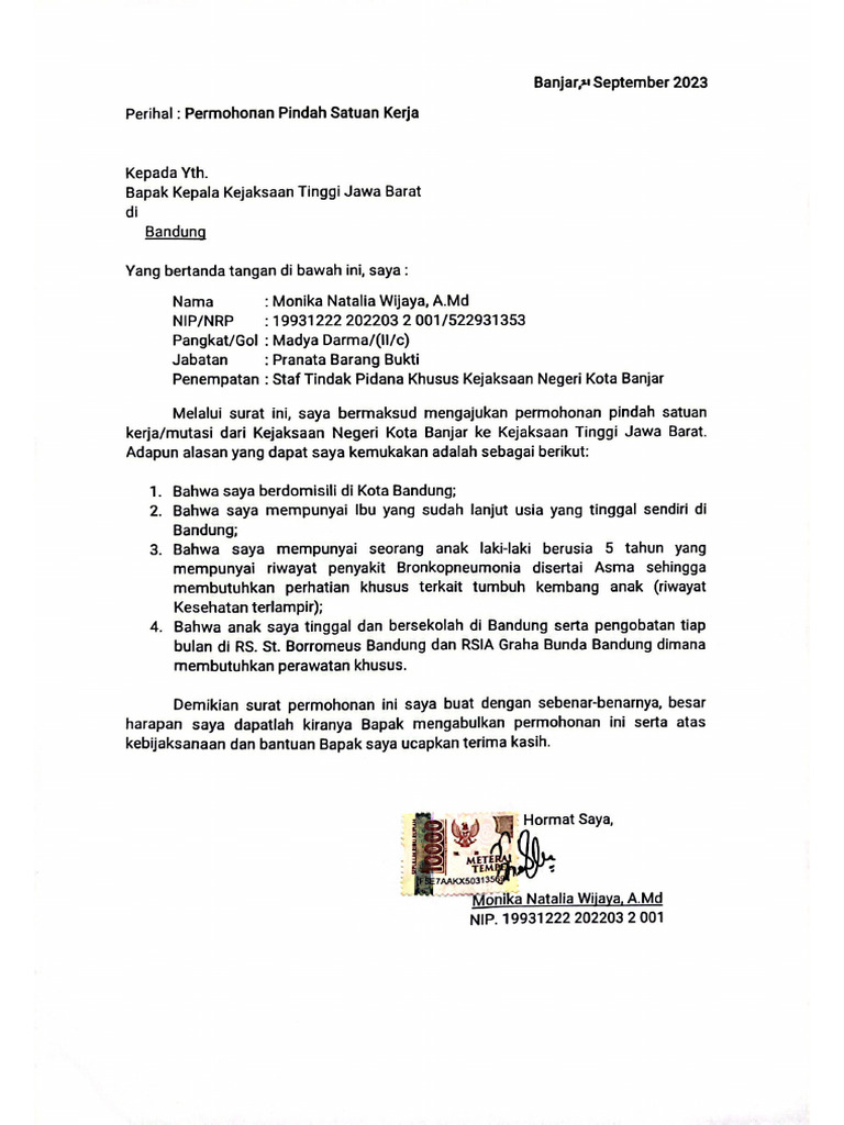 Rekap Surat Permohonan 1 | PDF