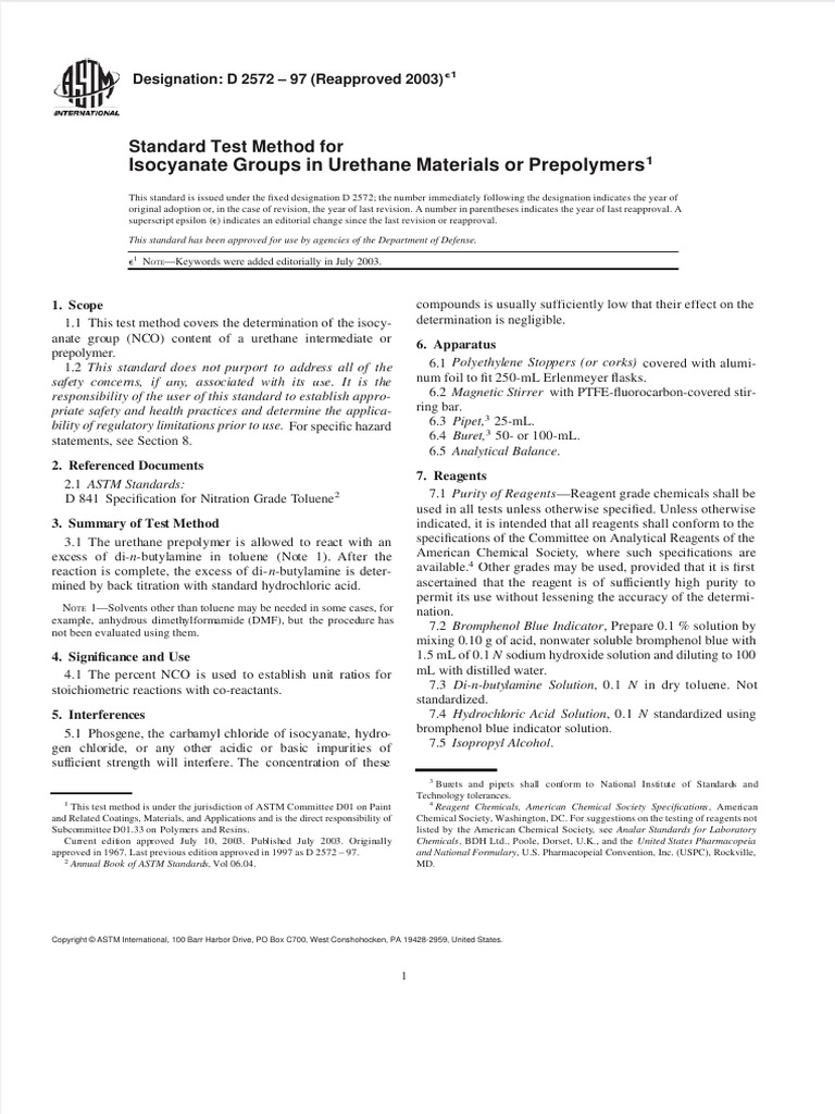 ASTM D 2572 - 97 (Reapproved 2003) | PDF