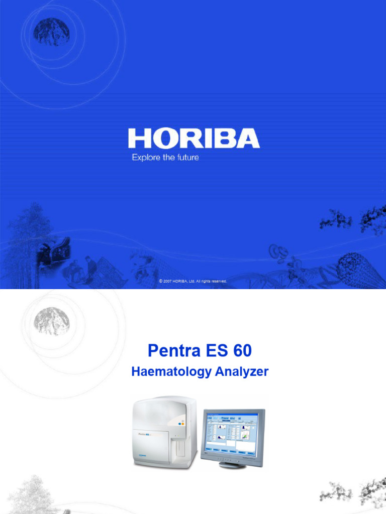 Pentra ES 60: Lab Analyzer Guide | PDF | White Blood Cell | Clinical ...