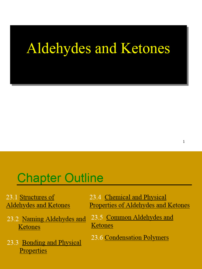 ch23 Aldehydes and Ketones | PDF | Aldehyde | Ketone