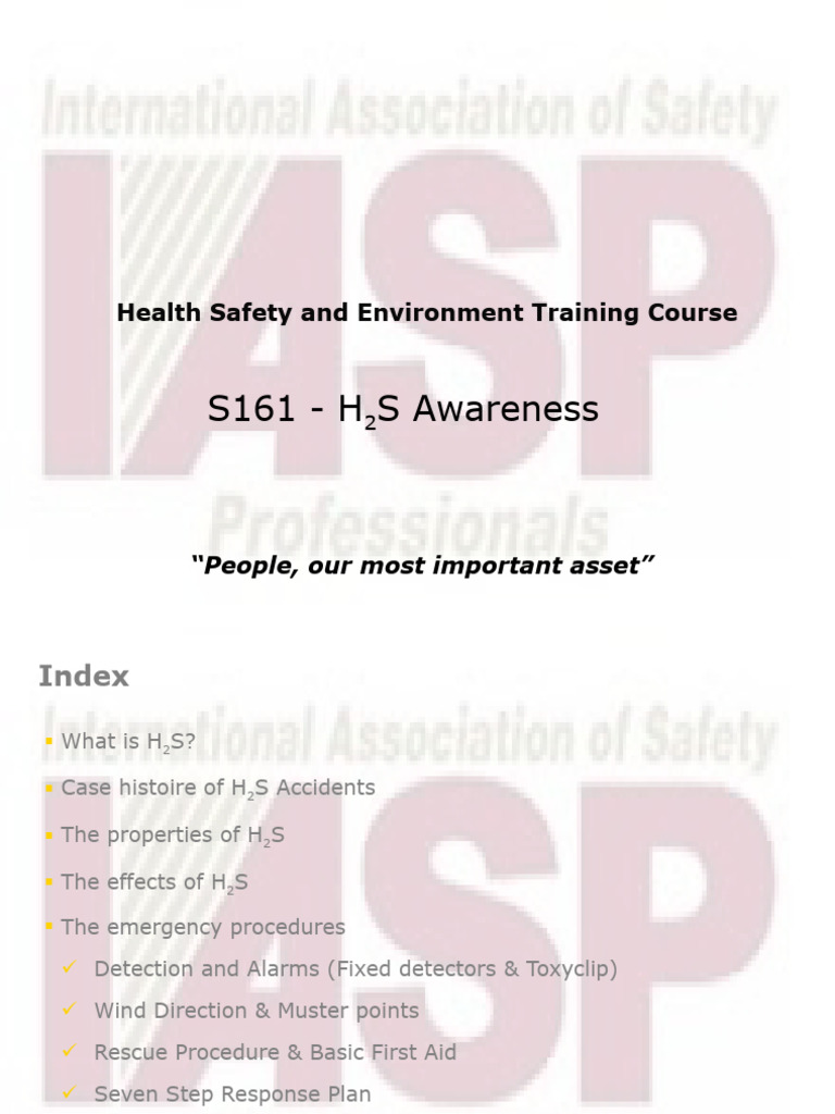 H2S Safety Training for Workers | PDF | Odor | Hypothermia