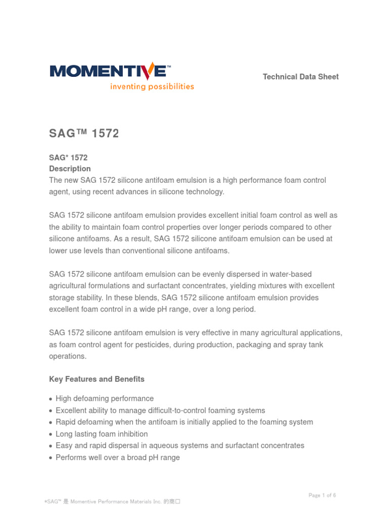 TDS Sag-1572 | PDF | Business | Finance & Money Management
