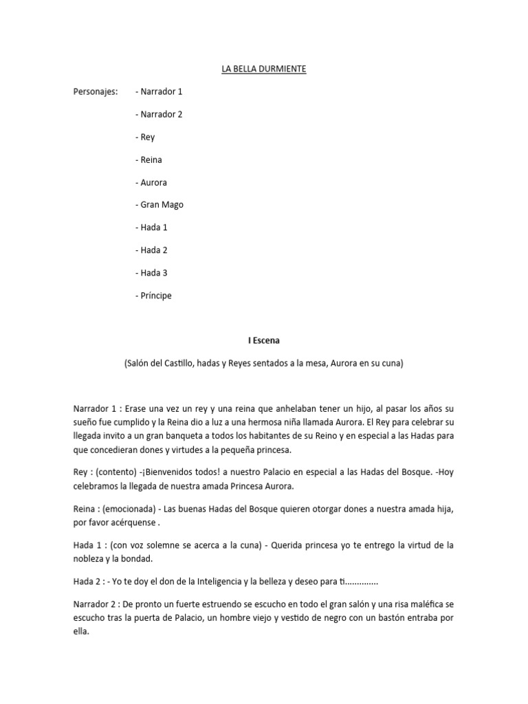 La Bella Durmiente | PDF