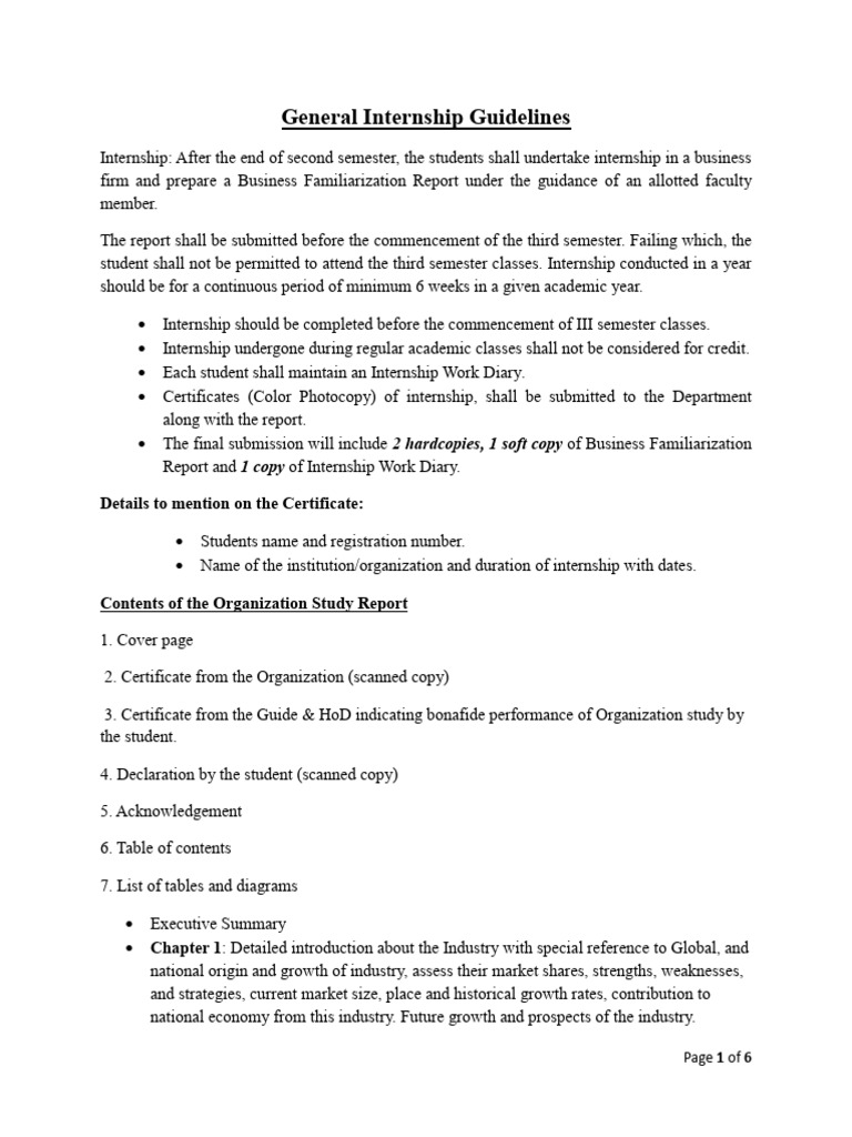Internship Guidelines New | PDF