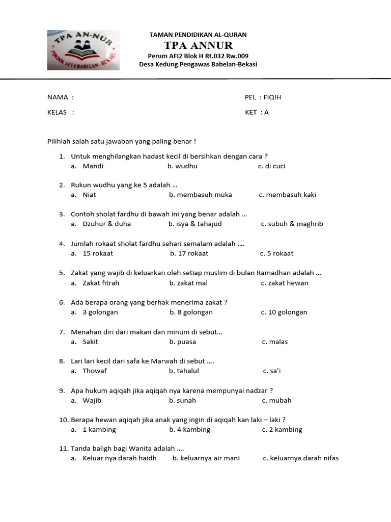 Soal Ujian TPA 2024 | PDF