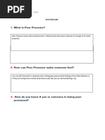 Peer Pressure Lesson Plan for Grade 6 | PDF | Learning | Skill