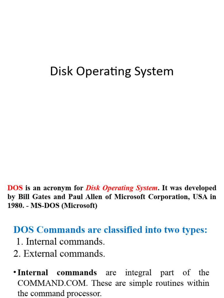 Disk Operating System | PDF | Computer File | Filename