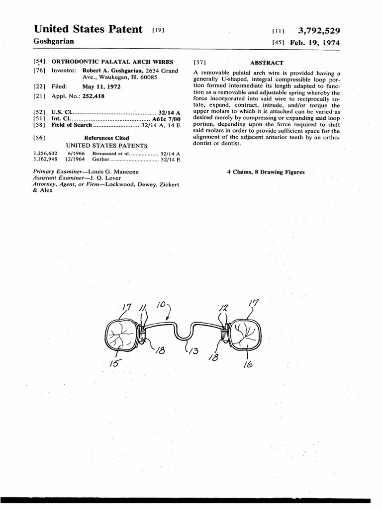 US3792529 Goshgarian TPA 2 | PDF | Orthodontics | Dentistry Branches