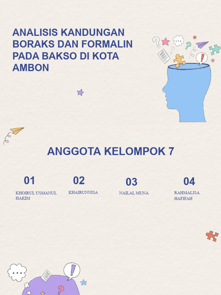Analisis Boraks di Bakso Ambon | PDF | Sains & Matematika