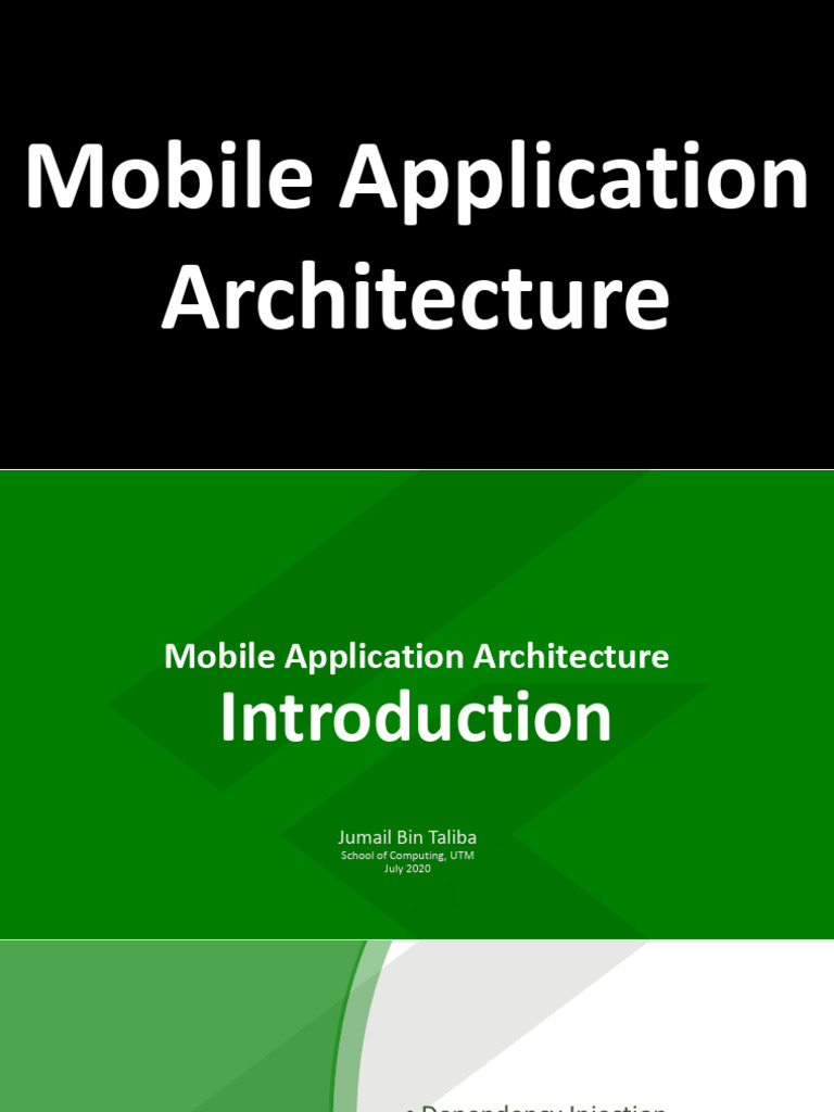 06 Dependency Injection | PDF | Mobile App | Model–View–Controller