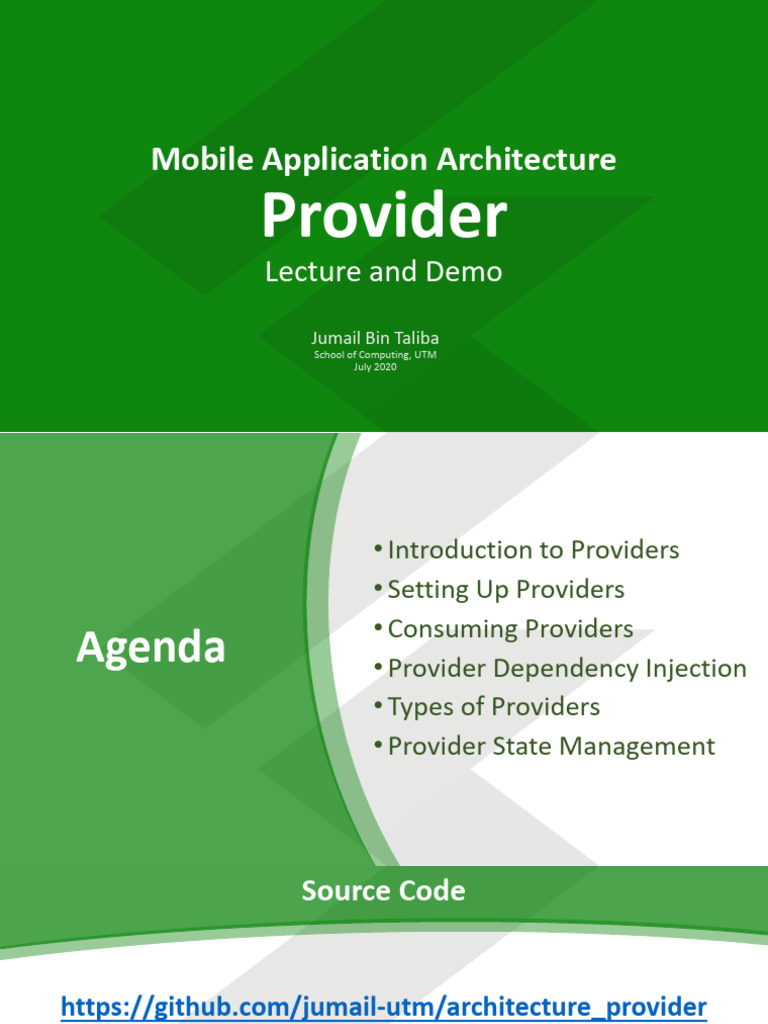 07 Provider | PDF | Callback (Computer Programming) | Class (Computer Programming)