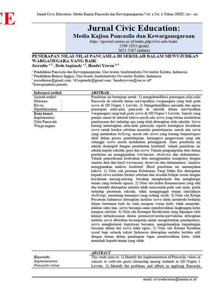 Template Jurnal CEJ | PDF