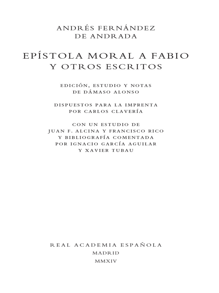Hojear Epistola Moral A Fabio | PDF