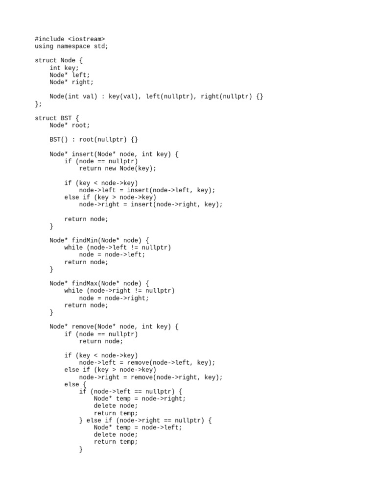 BST Struct | PDF | Computer Programming | Software Engineering
