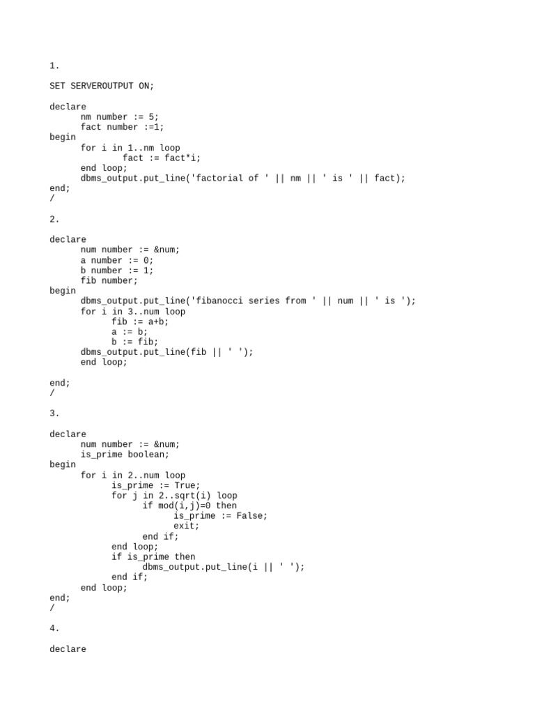 PLSQL | PDF | String (Computer Science) | Mathematical Logic