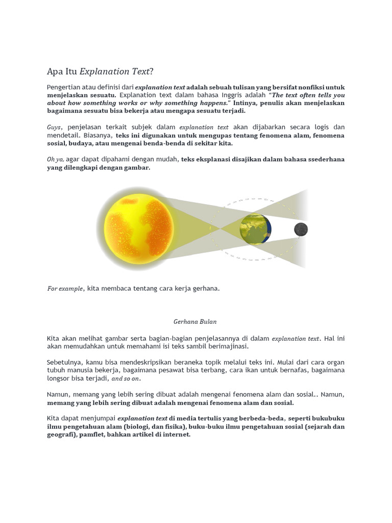 Apa Itu Explanation Text?: About How Something Works or Why Something ...