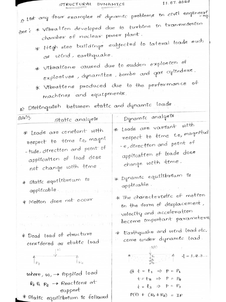 Structural Dynamics Assignment | PDF
