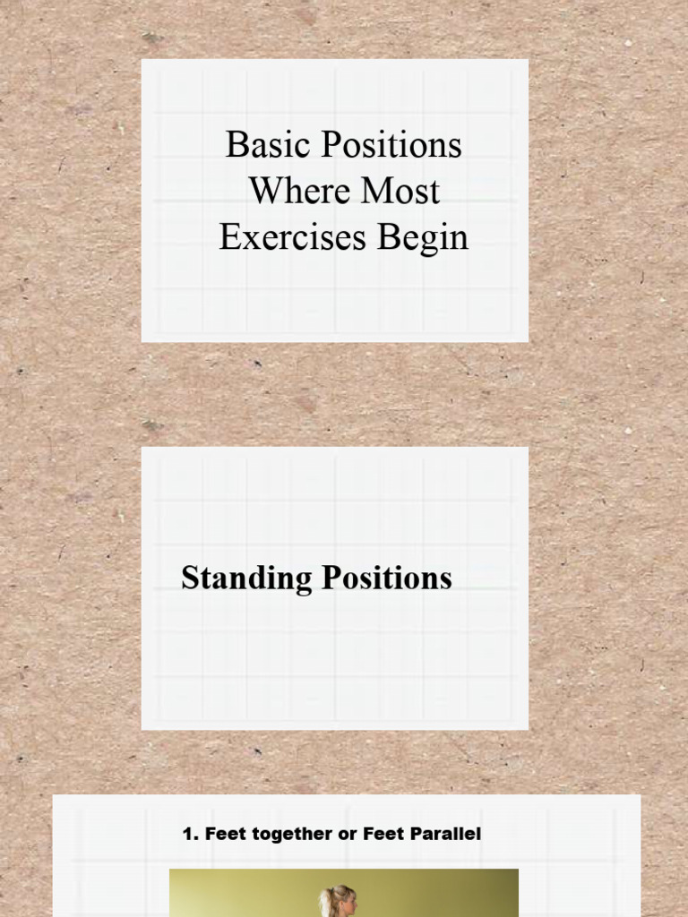 Basic Position | PDF | Foot | Hand