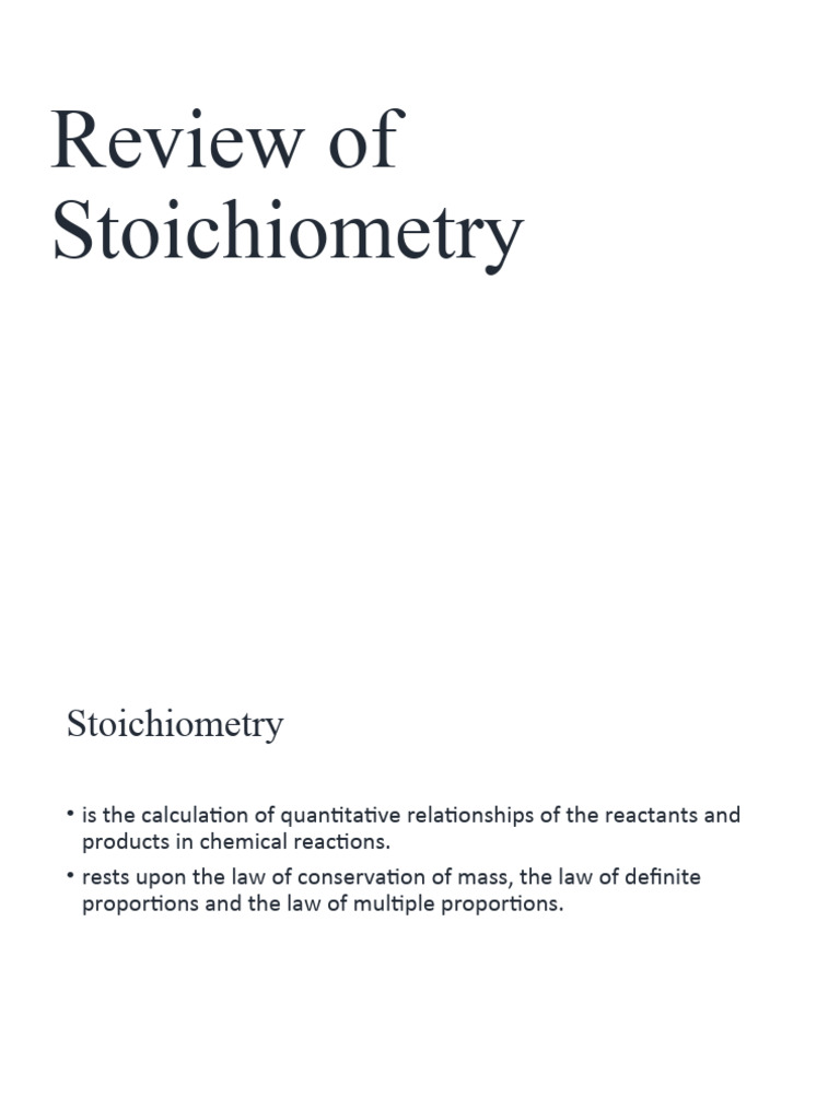 3.stoichiometry Review | PDF | Teaching Methods & Materials | Science ...