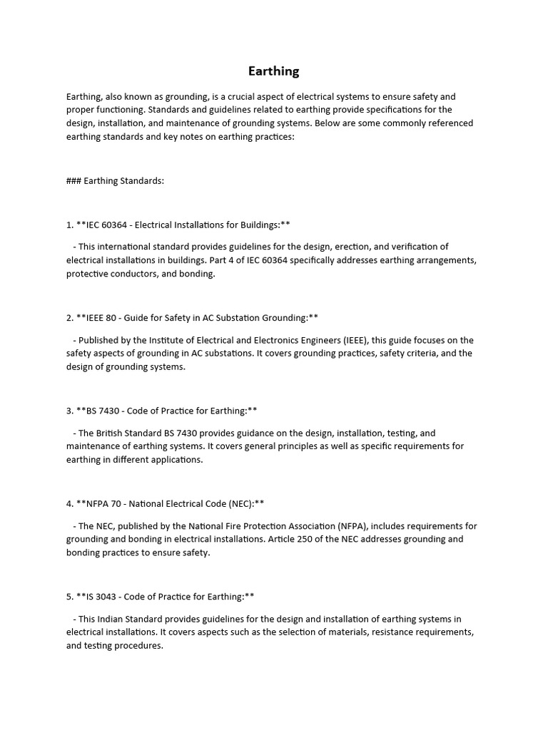 Earthing TESTING AND SCOPE | PDF | Electromagnetism | Power Engineering